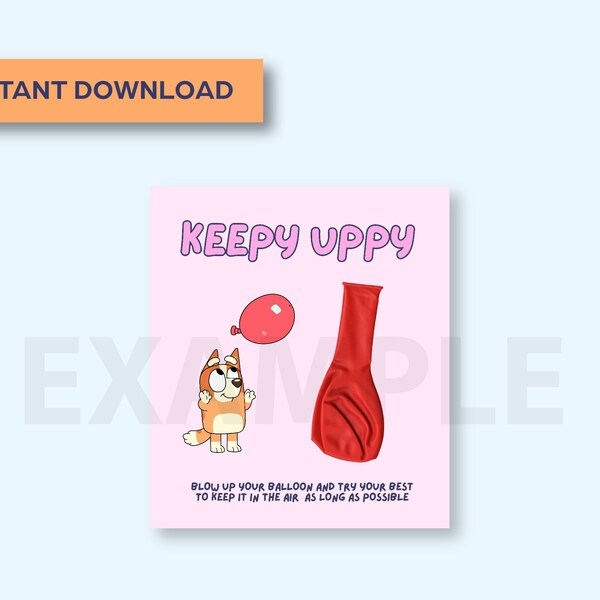 Bluey Keepy Uppy Printable - Etsy