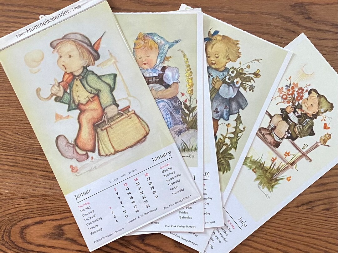 Vintage Hummel Children Postcards From 1969 Calendar - Etsy