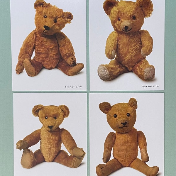 Teddy Bear Postcards - Etsy