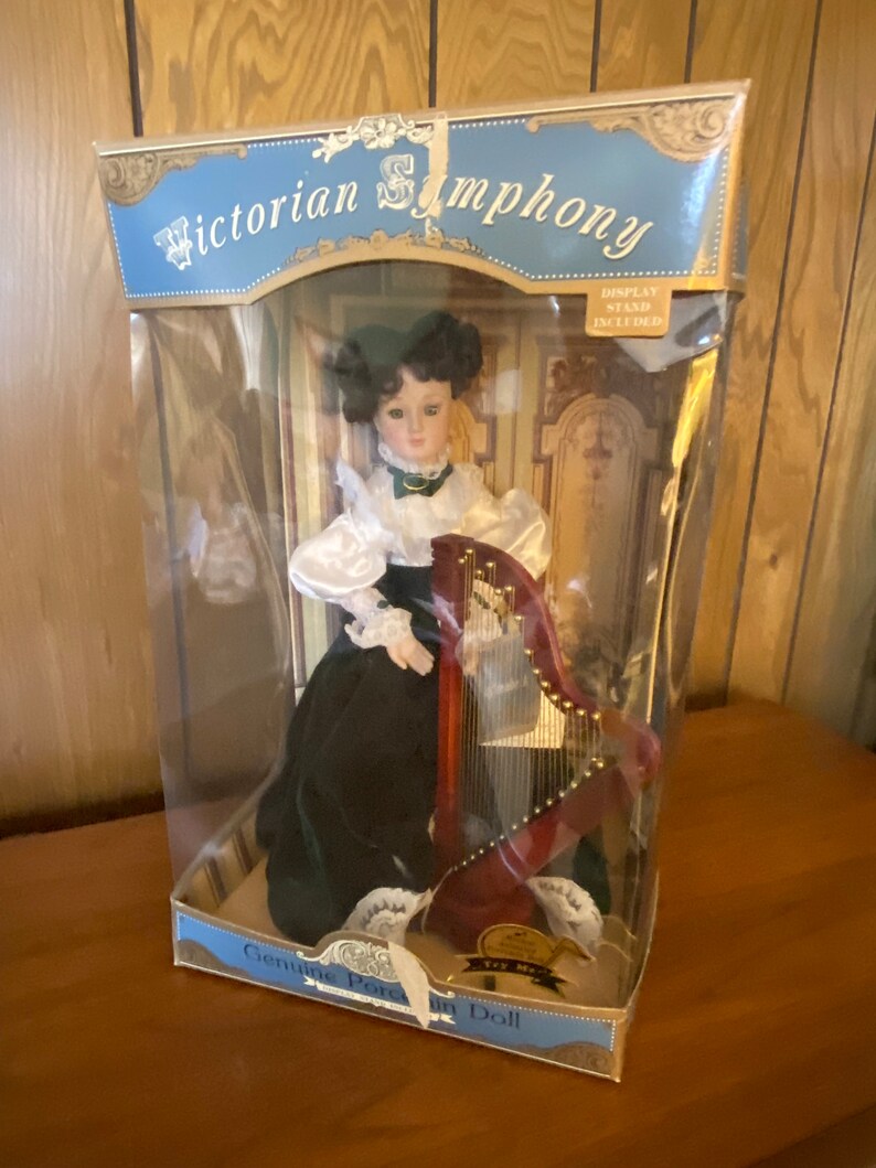 Victorian Symphony Genuine Porcelain Musical Doll With Harp - Etsy