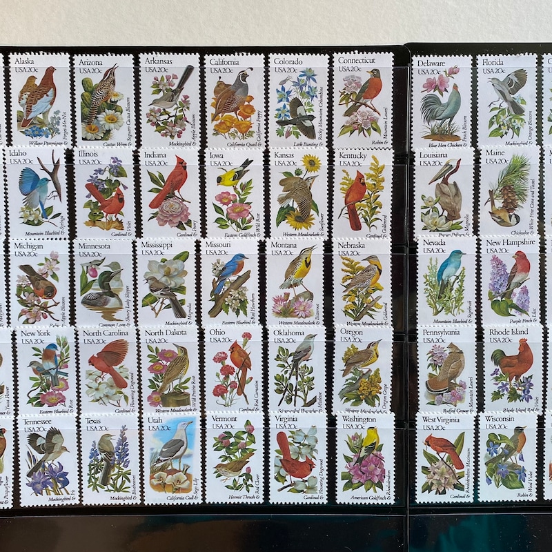Vintage Bird Stamps - Etsy