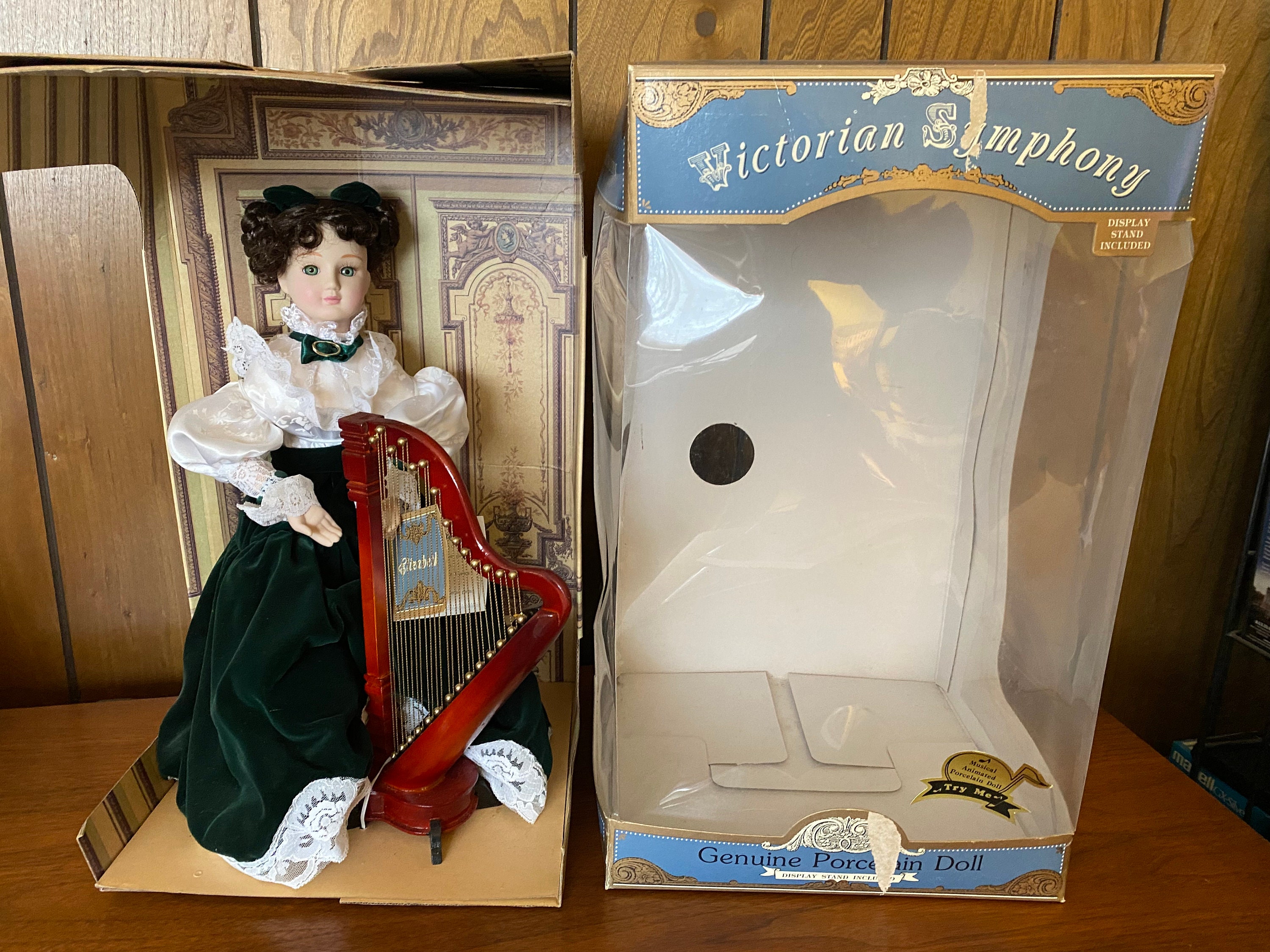Victorian Symphony Genuine Porcelain Musical Doll With Harp - Etsy
