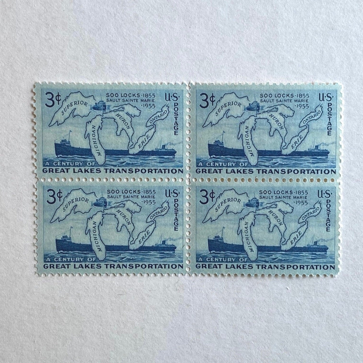 Vtg Michigan Themed Unused Stamps - Choose From 6 Different Blocks or ...