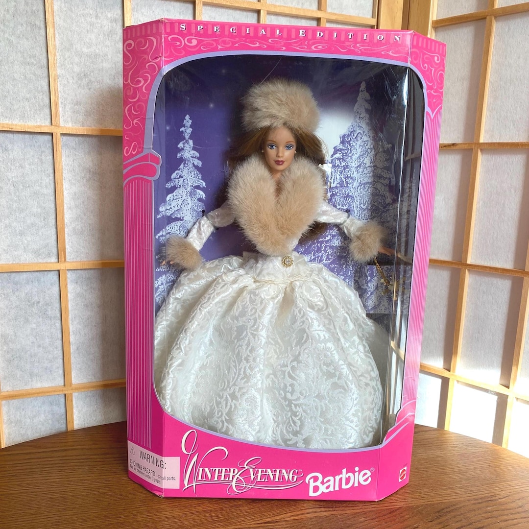 1998 Winter Evening Barbie Special Edition Brunette, Mattel 19220 New ...