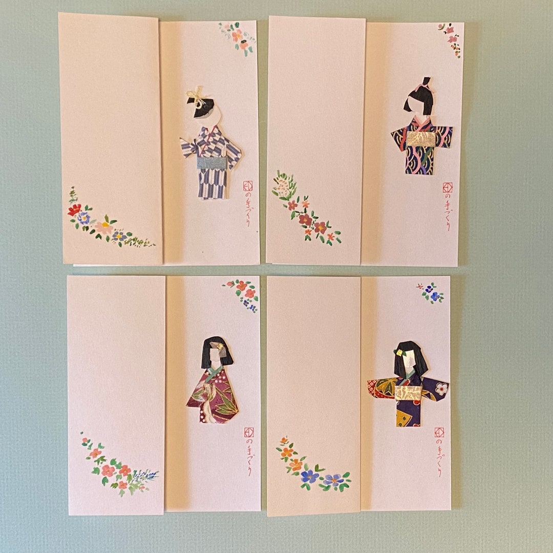 Japanese Origami Kimono Paper Doll Handmade Vintage Blank - Etsy