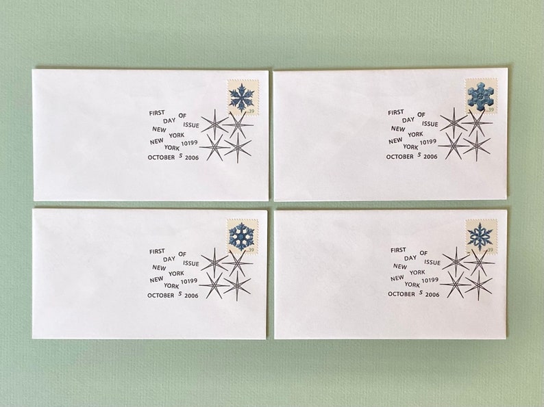 Ready for Art Snowflake First Day Covers Stamped Envelopes - Etsy