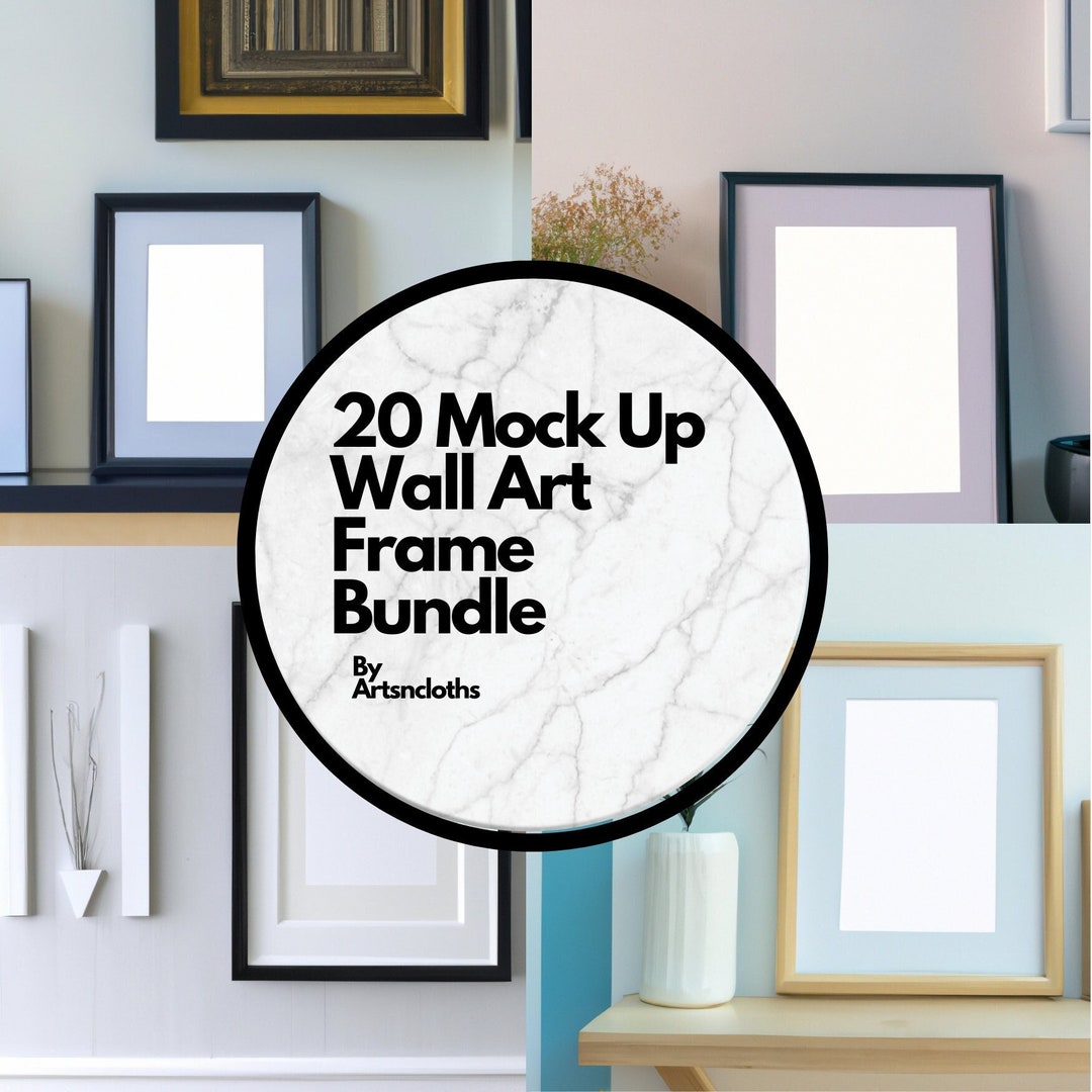 20 Mockup Digital Wall Art Images JPEG Bundle 3D Rendered - Etsy