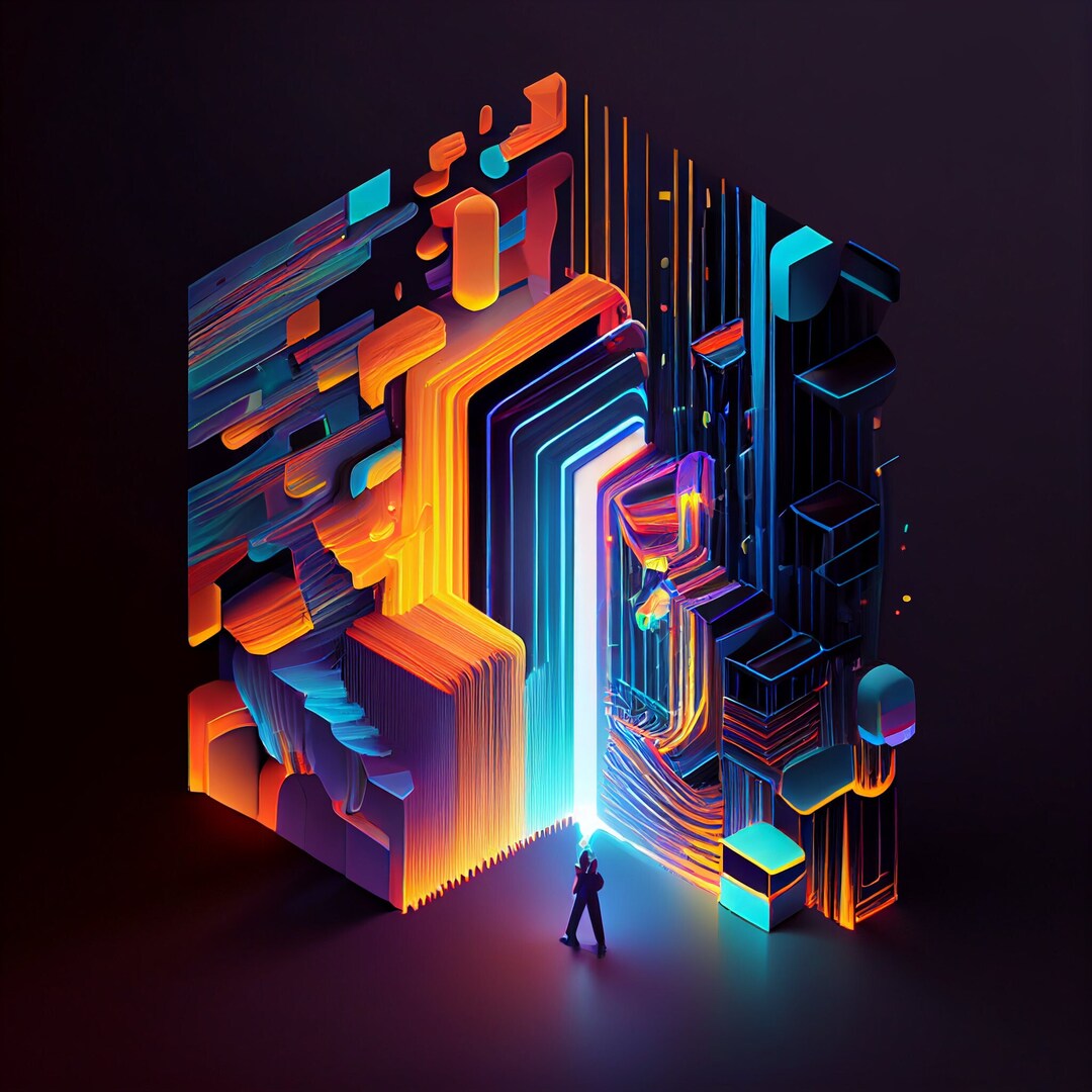 Human Creativity + Artificial Intelligence, AI Art, Digital Print - Etsy