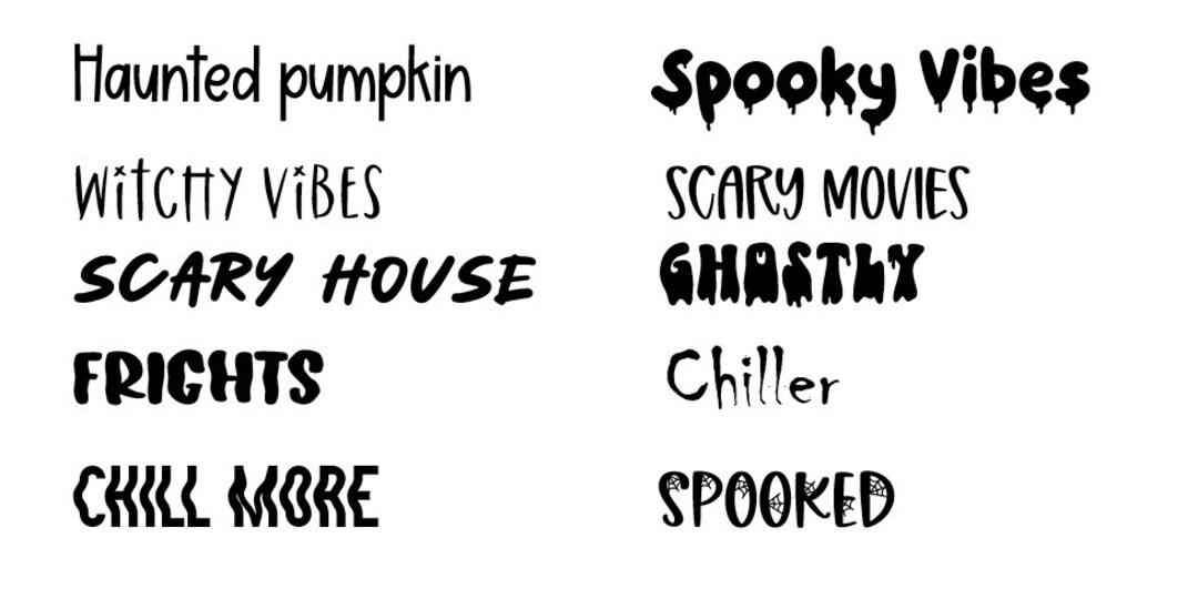 Halloween Spooky Custom Vinyl Decals Etsy