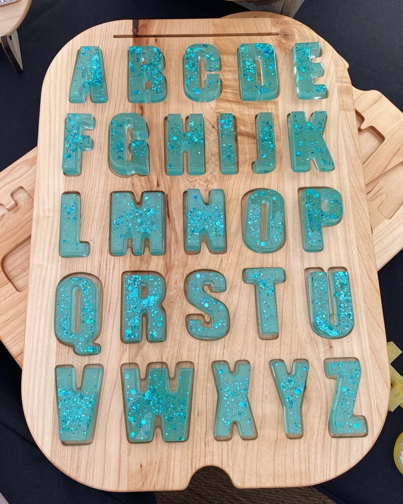 Resin Alphabet Letter Set, Back to School, Resin Letters for Montessori ...