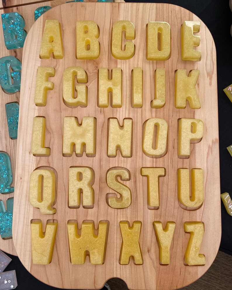 Resin Alphabet Letter Set, Back to School, Resin Letters for Montessori ...