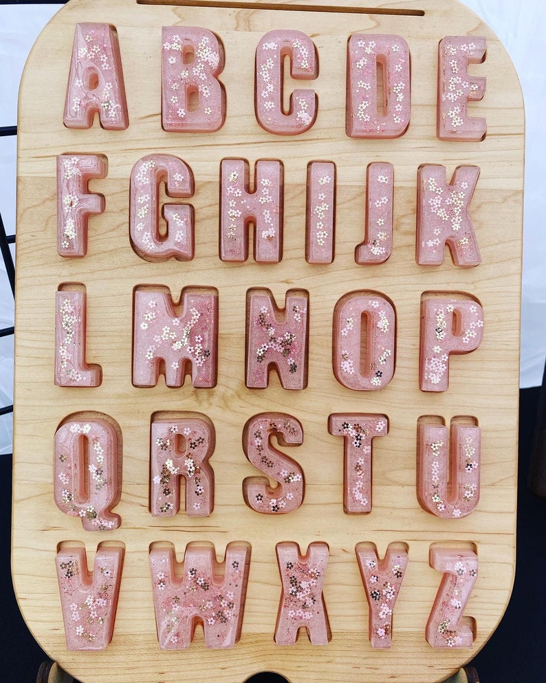 Resin Alphabet Letter Set, Back to School, Resin Letters for Montessori ...
