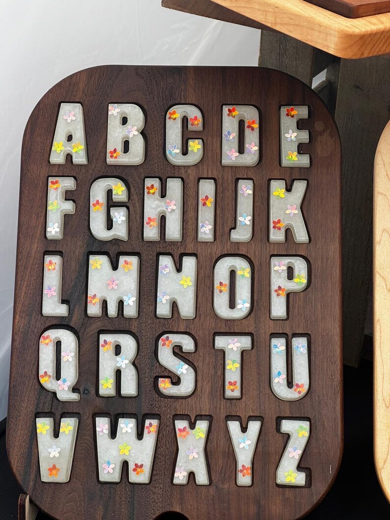 Resin Alphabet Letter Set, Back to School, Resin Letters for Montessori ...
