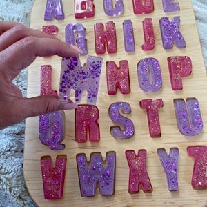 Resin Alphabet Letter Set, Back to School, Resin Letters for Montessori ...