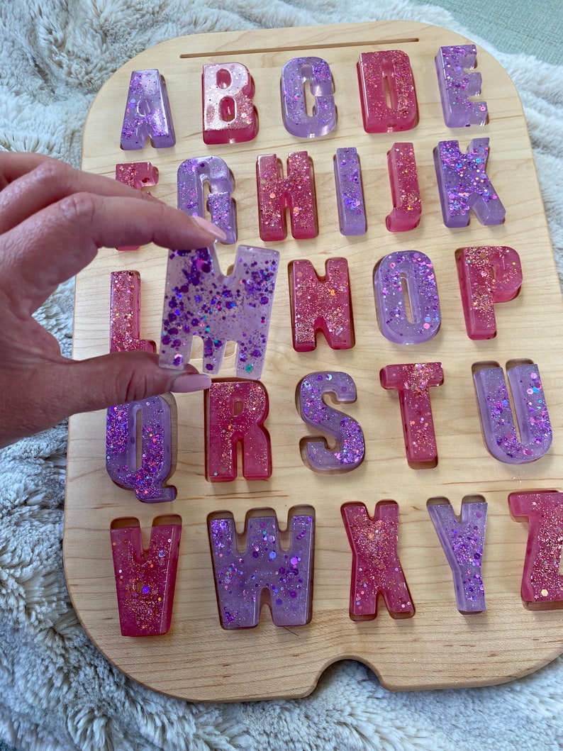 Resin Alphabet Letter Set, Back to School, Resin Letters for Montessori ...