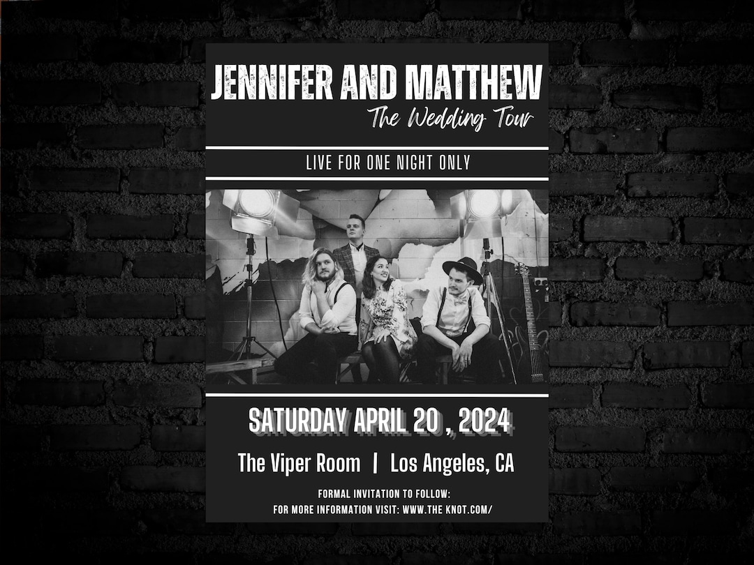 Concert Poster Save the Date Template With Photo, Unique 5X7 Template ...
