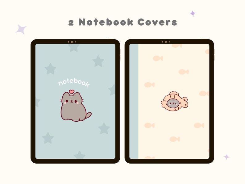 Cute Cat Digital Planner | Goodnotes Notability | Undated Yearly ...