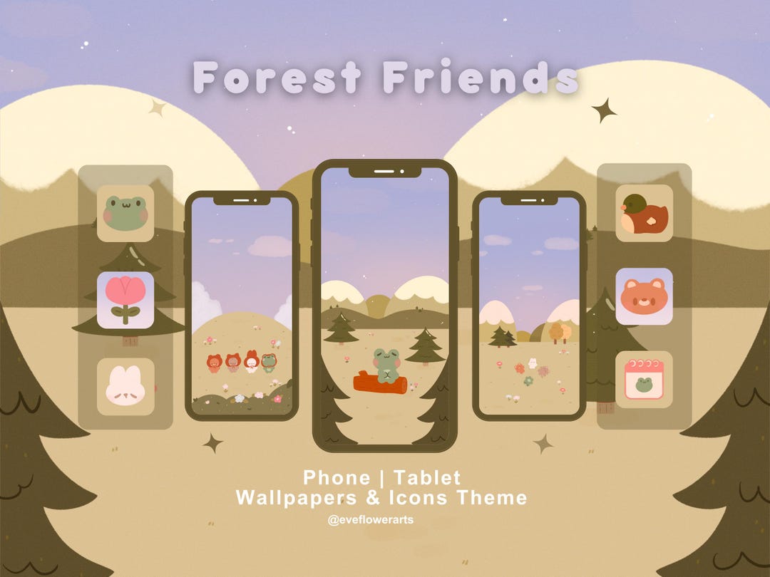 Cute Cozy Frog Phone & Tablet Wallpapers | App Icons | Widgets | Ios ...