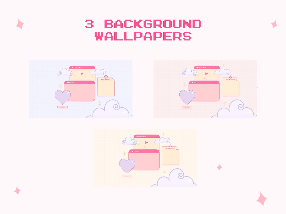 Cute Bear Organizer Desktop Wallpaper and Icons Theme Desktop Wallpaper ...