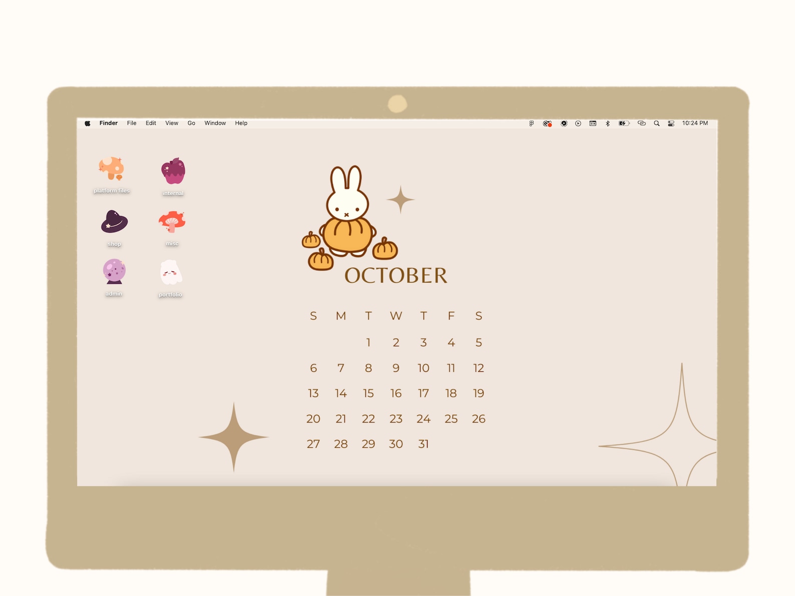 Cute Miffy Bunny Desktop Wallpapers Minimal Aesthetic Laptop Wallpaper ...