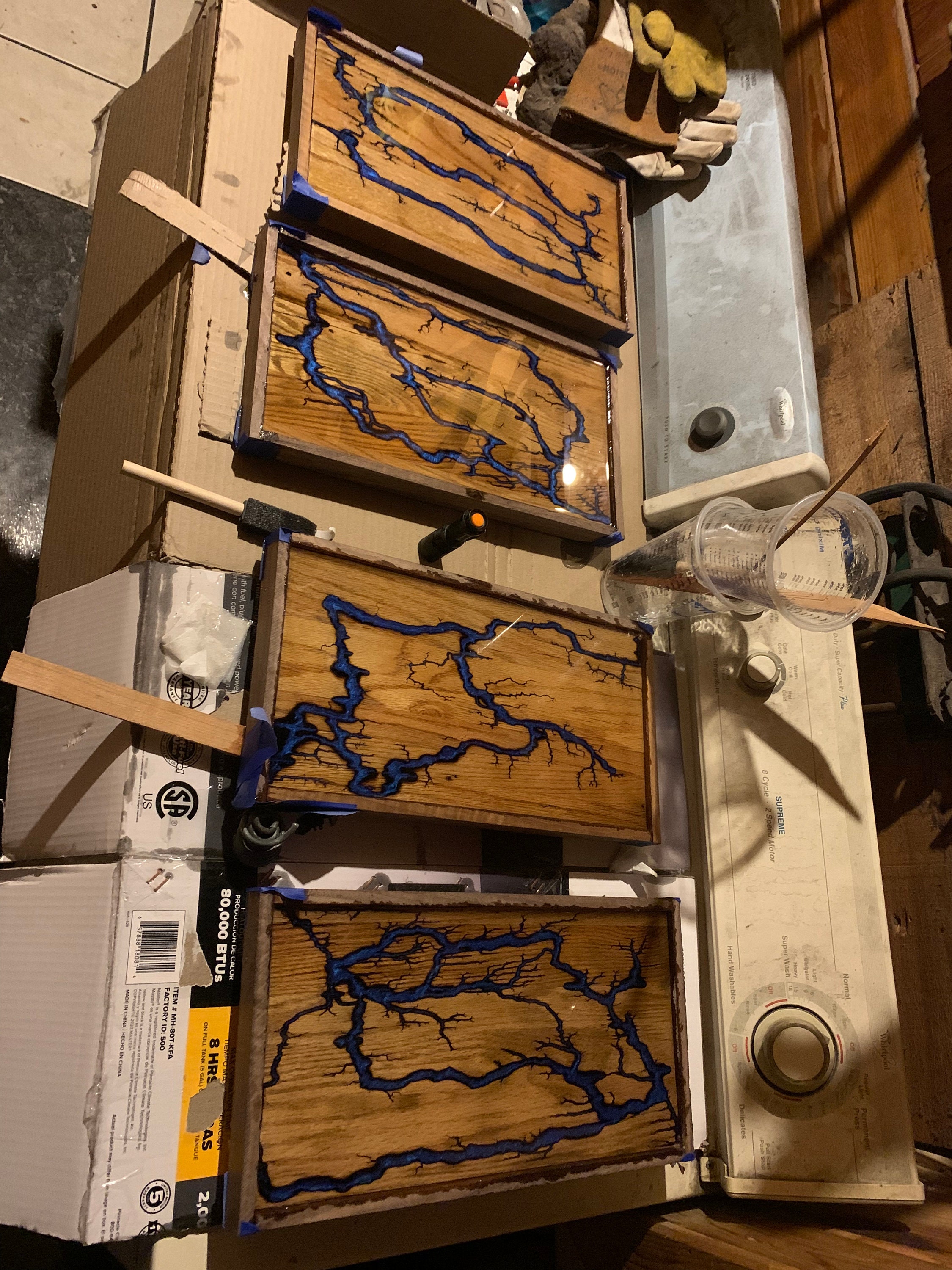 Lichtenberg Electrified Epoxy Cribbage Boards - Etsy