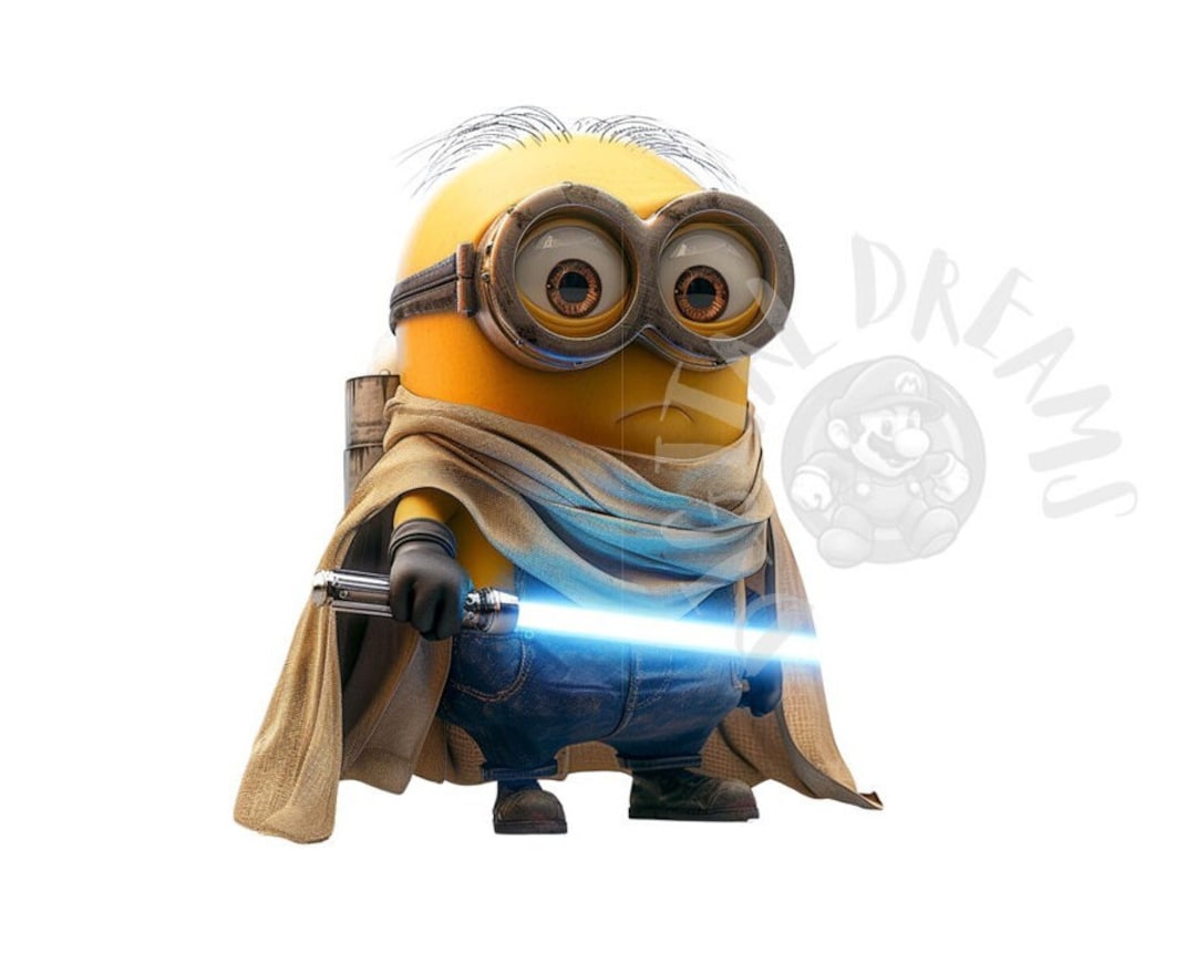 Set of 8 Minions Jedi Digital Images for Printing, T-shirts, Posters ...