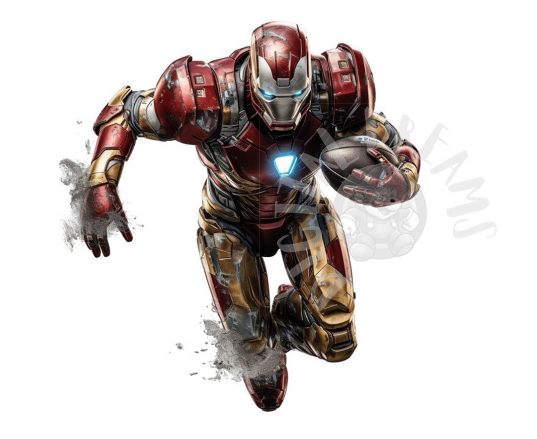 Set mit 8 Iron Man Super Bowl Edition, digitalen Bildern zum Drucken, T ...