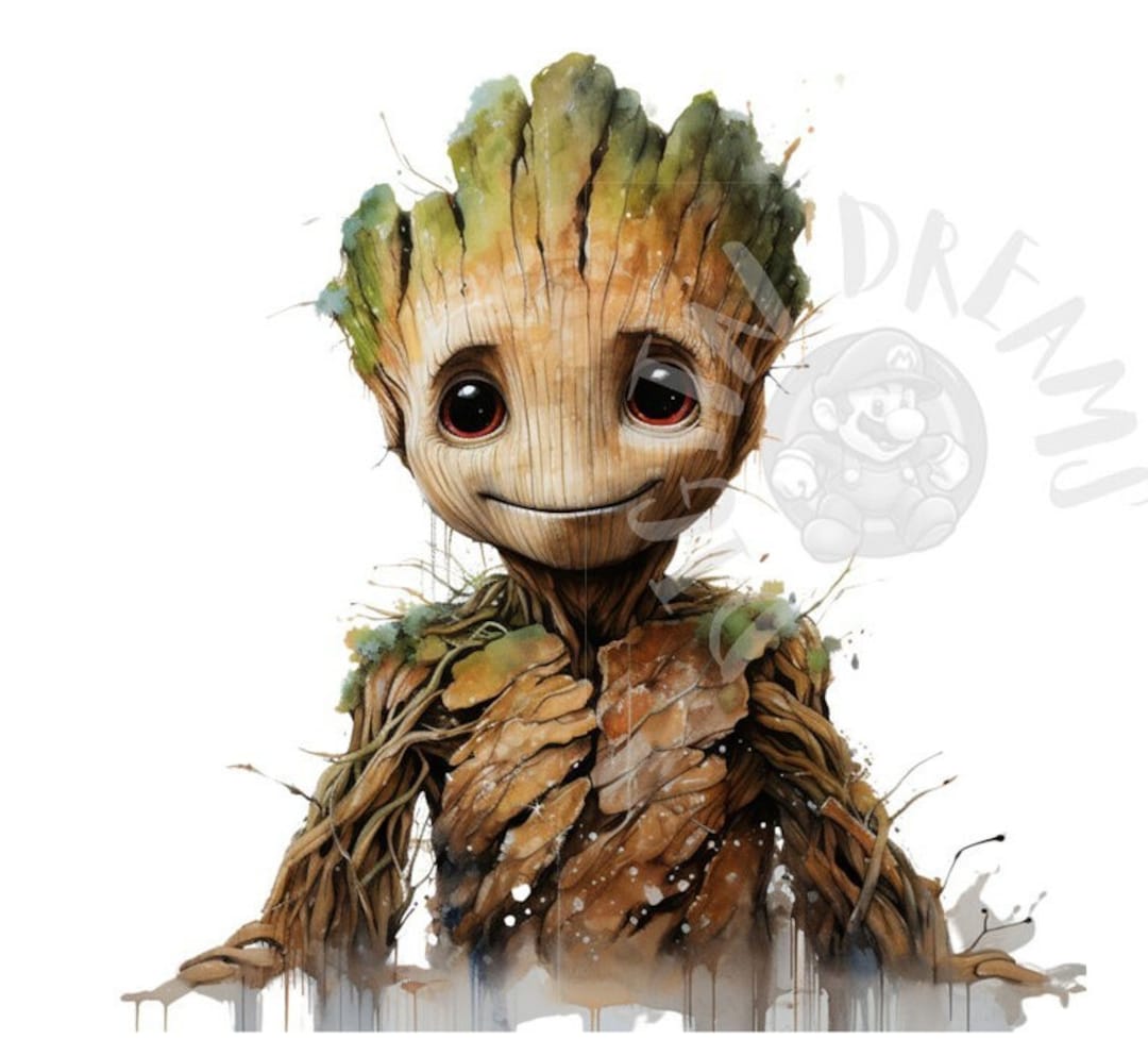 Set of 8 Watercolor Groot Digital Images for T-shirts, Posters, Decor ...