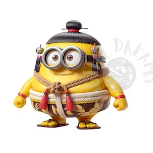 Set of 8 Minions Sumo Digital Images for Printing, T-shirts, Posters ...