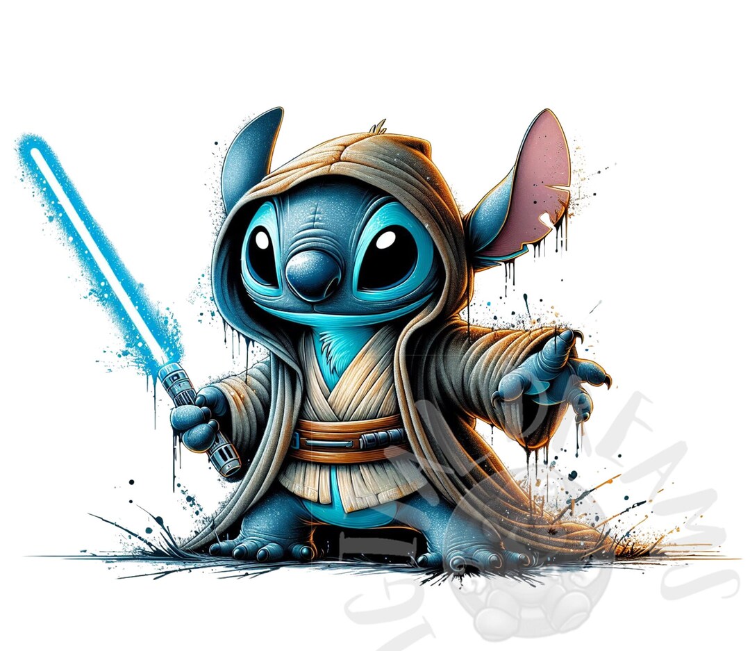 8 Images to Stitch PNG High Quality Stitich Jedi PNG, Stitch Wall Art ...