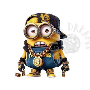 Set of 8 Minions Rapper Digital Images for Printing, T-shirts, Posters ...