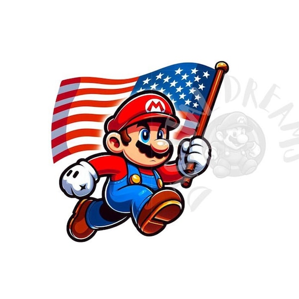 Mario Flag - Etsy