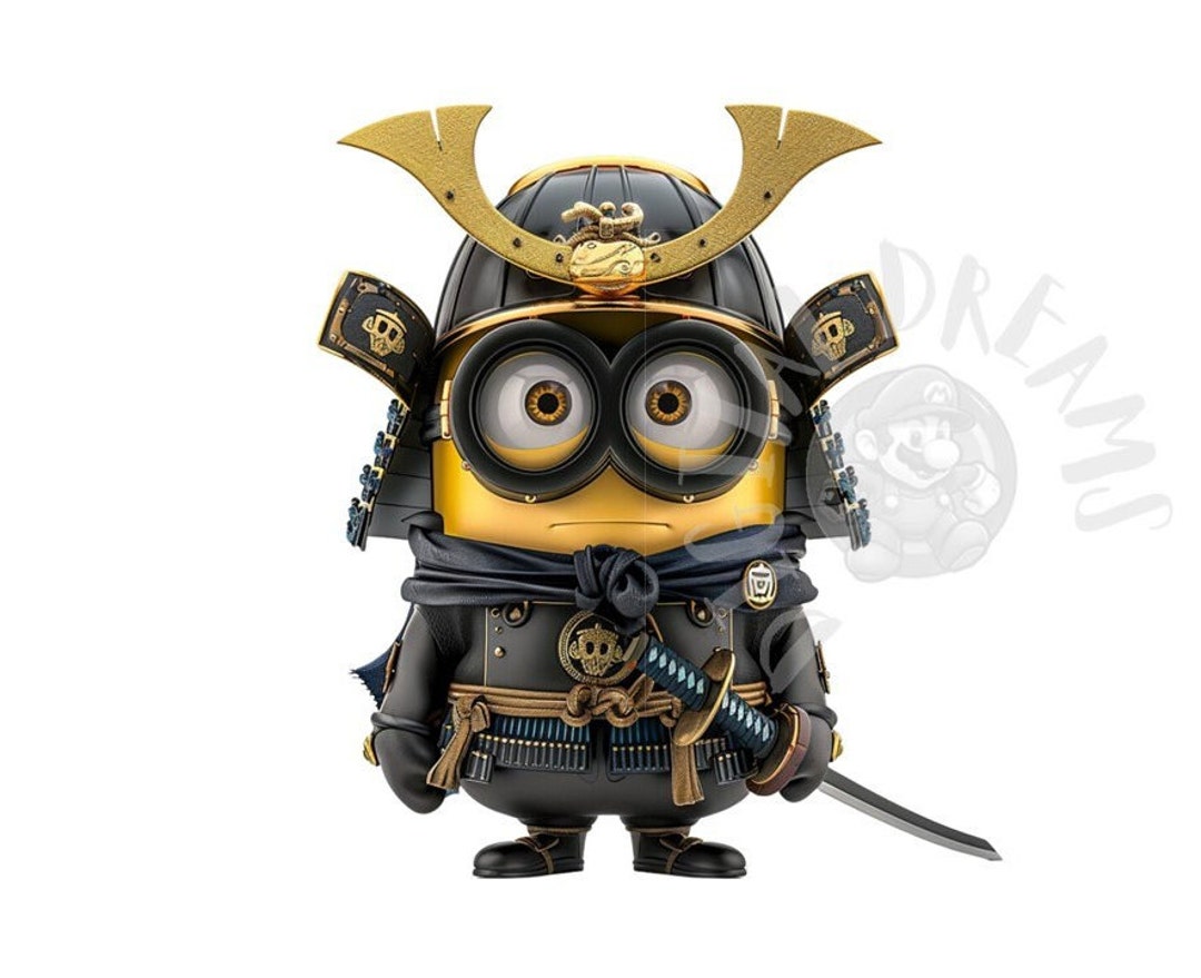 Set of 8 Minions Samurai Digital Images for Printing, T-shirts, Posters ...