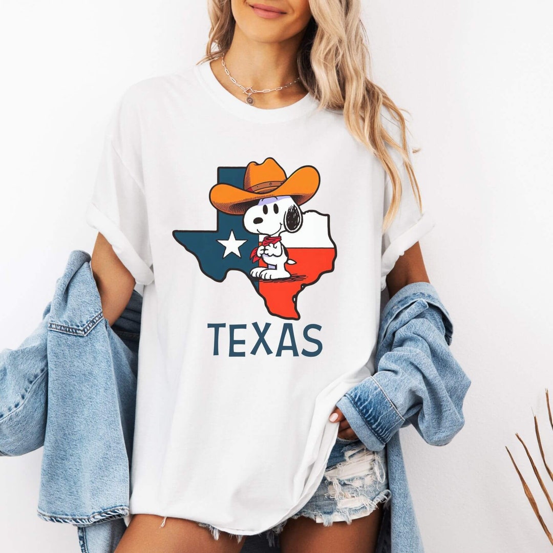 Vintage Snoopy Texas Shirt, Comfort Colors State Pride T-shirt, Retro ...