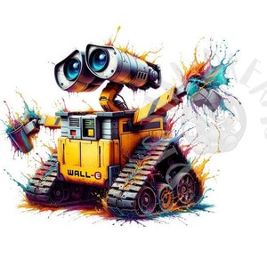 Set of 8 Wall-e Splash Digital Images for Printing, T-shirts, Posters ...