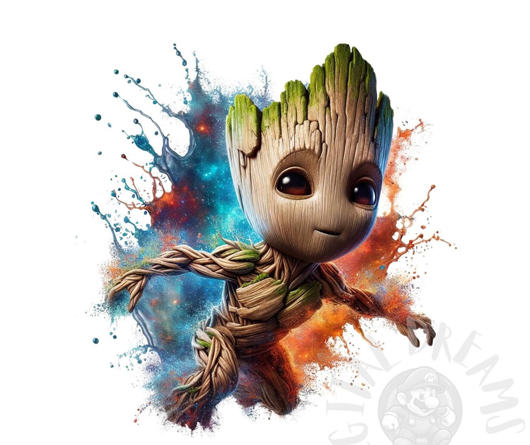 8 Images of Groot PNG High Quality, Groot Watercolor PNG, Dumbo Wall ...