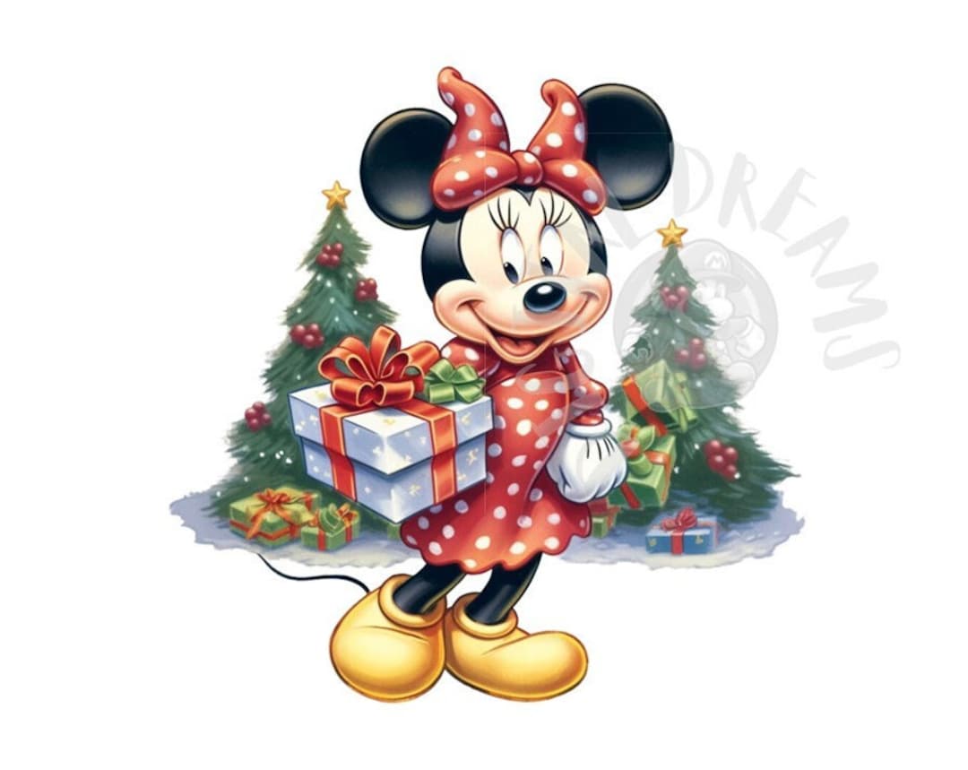 Set of 8 Christmas Minnie Mouse Digital Images for Printing, T-shirts ...