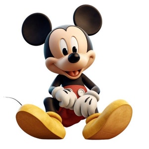 Set of 9 Ultra-realistic Mickey Mouse Digital Images for Printing, T ...