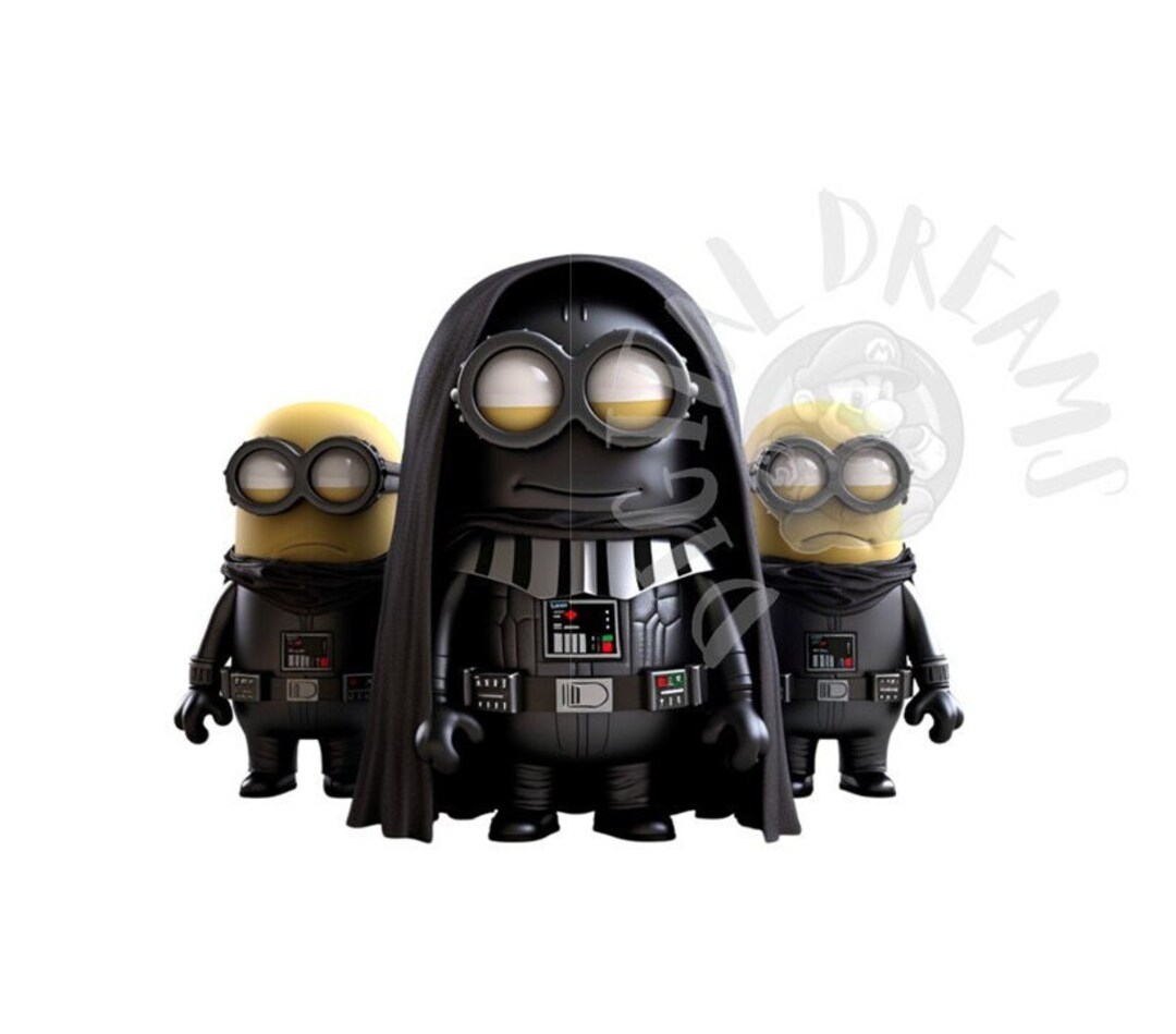 Set of 8 Darth Vader Minions Digital Images for Printing T-shirts ...