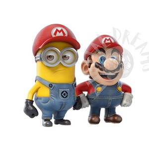 Set of 8 Minions Mario Bros Digital Images for Printing, T-shirts ...