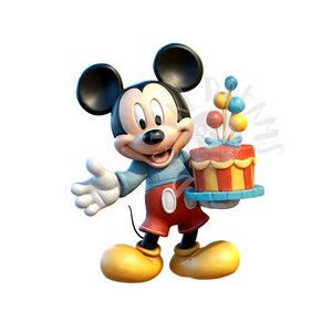 Set of 9 Ultra-realistic Mickey Mouse Digital Images for Printing, T ...
