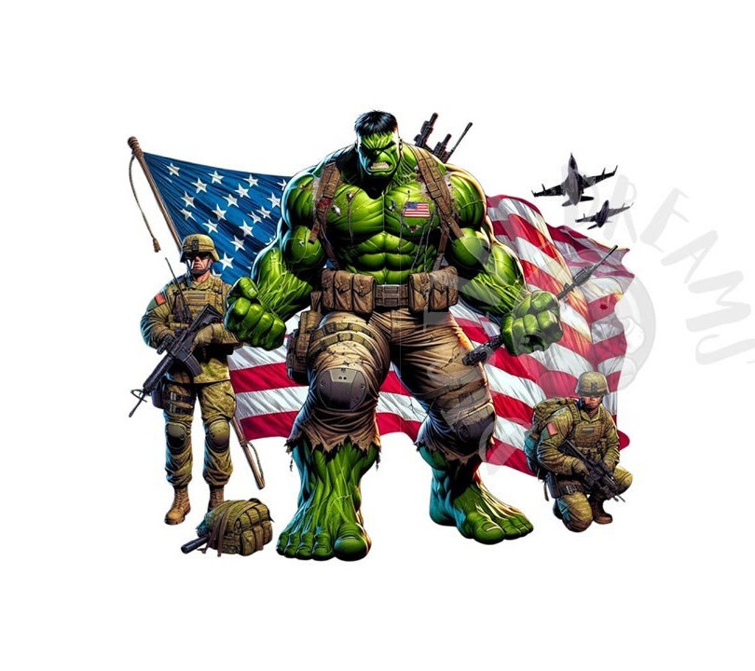 Set of 8 Hulk Military Digital Images for Printing, T-shirts, Posters ...