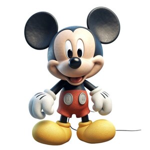 Set of 9 Ultra-realistic Mickey Mouse Digital Images for Printing, T ...