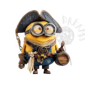 Set of 8 Minions Pirate Digital Images for Printing, T-shirts, Posters ...