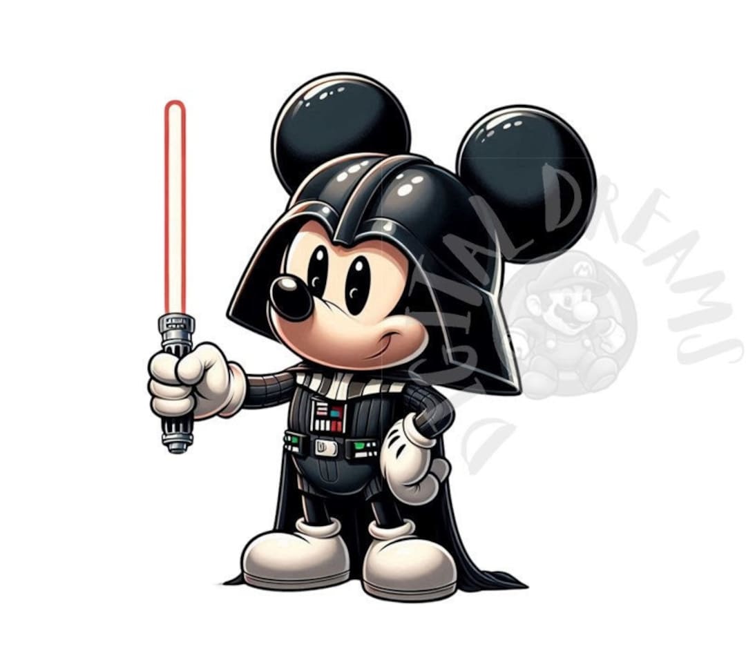 Set of 8 Mickey Darth Vader Digital Images for Printing, T-shirts ...