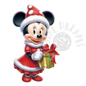 Set of 8 Christmas Minnie Mouse Digital Images for Printing, T-shirts ...