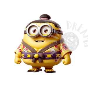 Set of 8 Minions Sumo Digital Images for Printing, T-shirts, Posters ...
