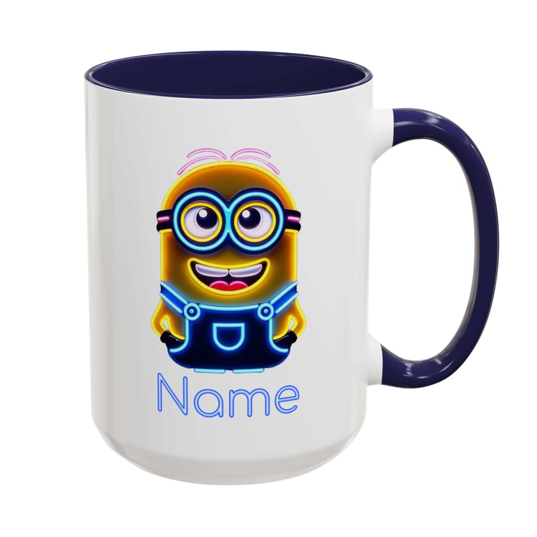 Minions Neon Custom Mug, Minions Mug, Minions Birthday Custom Mug ...