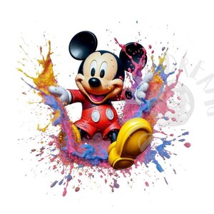 Set of 8 Mickey Mouse Digital Images for Printing, T-shirts, Posters ...