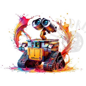 Set of 8 Wall-e Splash Digital Images for Printing, T-shirts, Posters ...